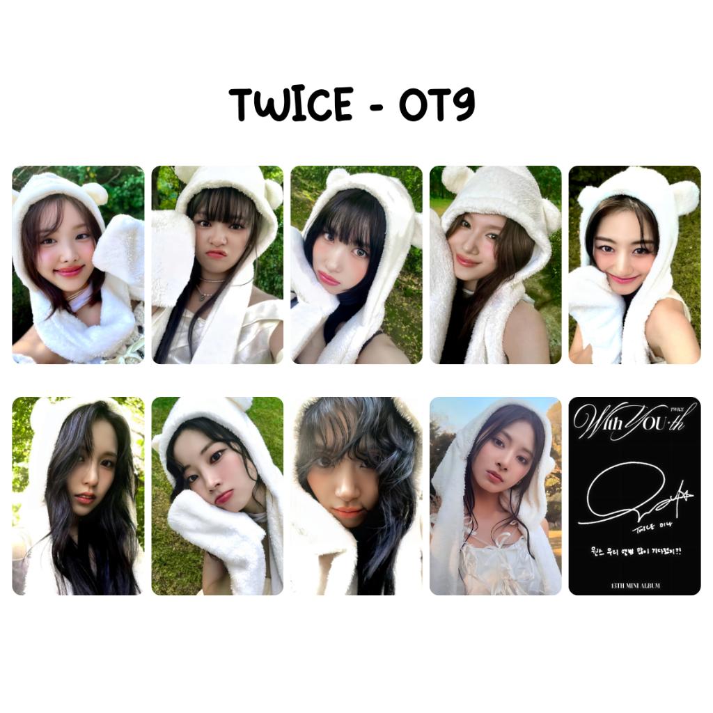 TWICE Kit fanmade - photocards WITH YOU-TH - Nayeon - Jeongyeon - Momo -Sana - Jihyo - Mina ...