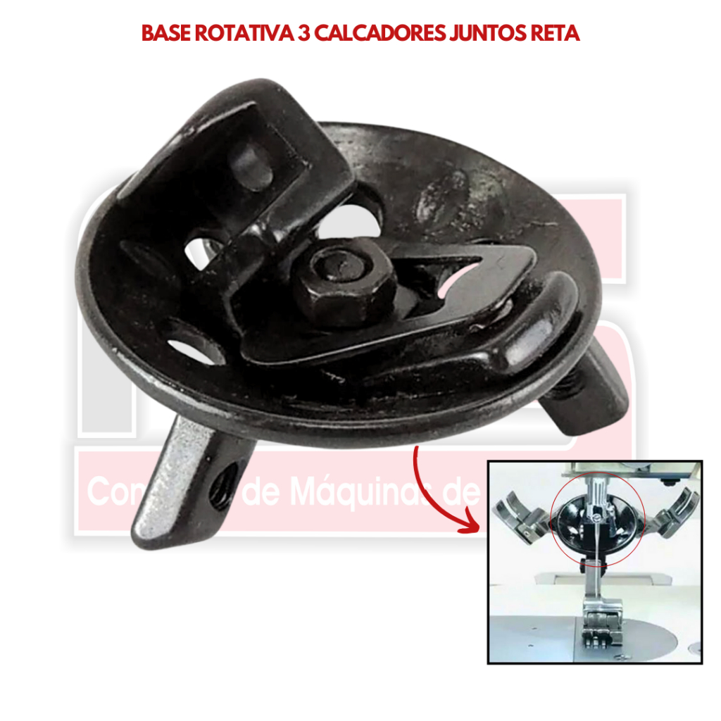 Base Rotativa Adaptador Reta Industrial - Coloque 3 Calcadores ao Mesmo ...
