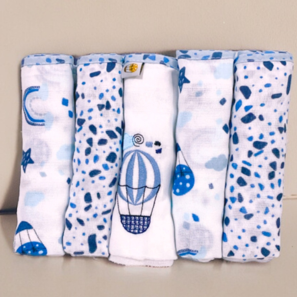 Fralda De Pano Bebê 70x68cm 5 Unidades 100% Algodão Com Bainha Tecido ...