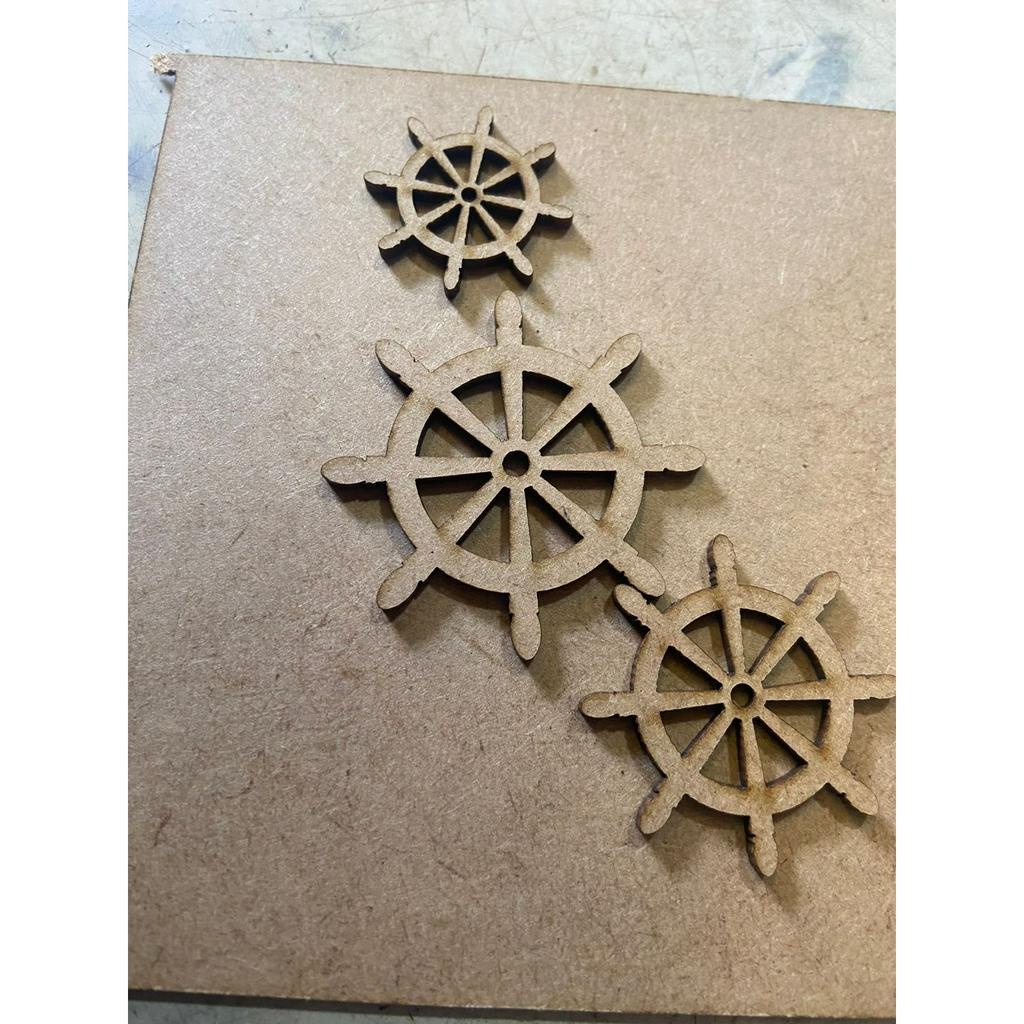 Kit 50 Unidades Aplique MDF CRU Timão Leme Marinheiro Decoração ...