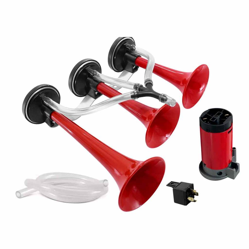 Buzina Eletropneumatica 3 Cornetas Com Compressor 12V | Shopee Brasil