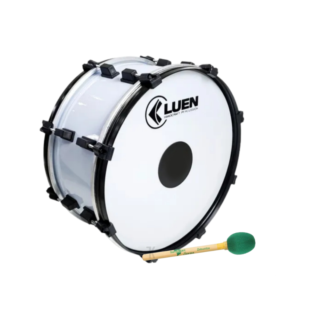 Zabumba Luen 20x18 Aro BlackSteel - Pele Leitosa - Eletro Branco ...