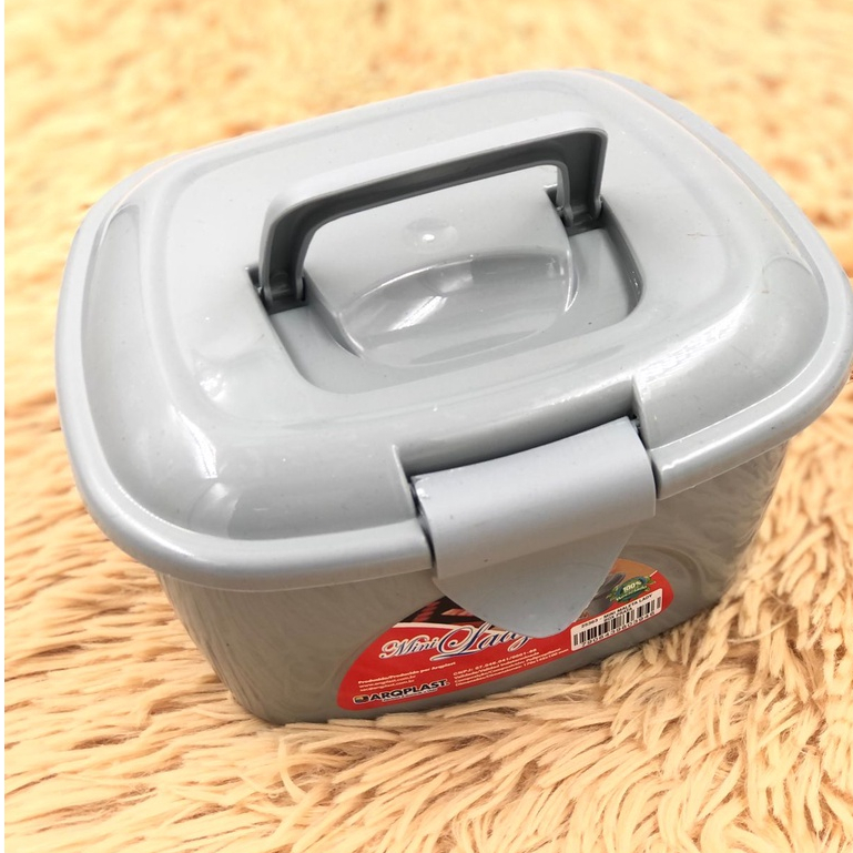 Mini Maleta Organizadora Lady Box Cinza Multiuso Universal Com Tampa e ...