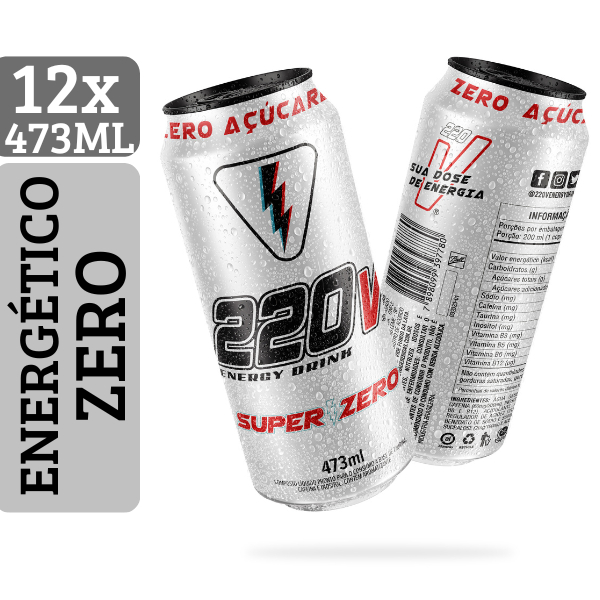 Energético 220v Super Zero 473ml (12un) | Shopee Brasil