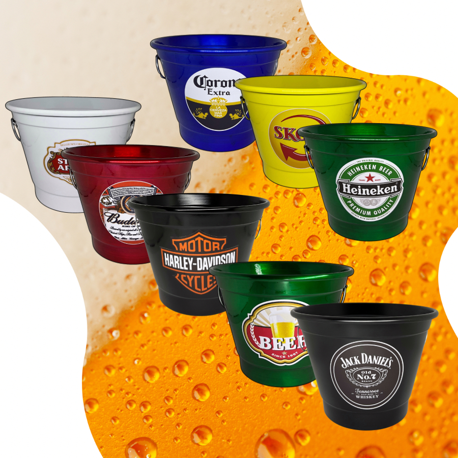 Balde de Gelo para Cerveja e Bebidas Personalizado 6L Marcas da sua ...