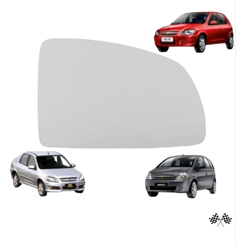 Espelho Lente Retrovisor Celta / Prisma / Meriva Direito Convexo CELTA - 2007 até 2012. PRISMA ...