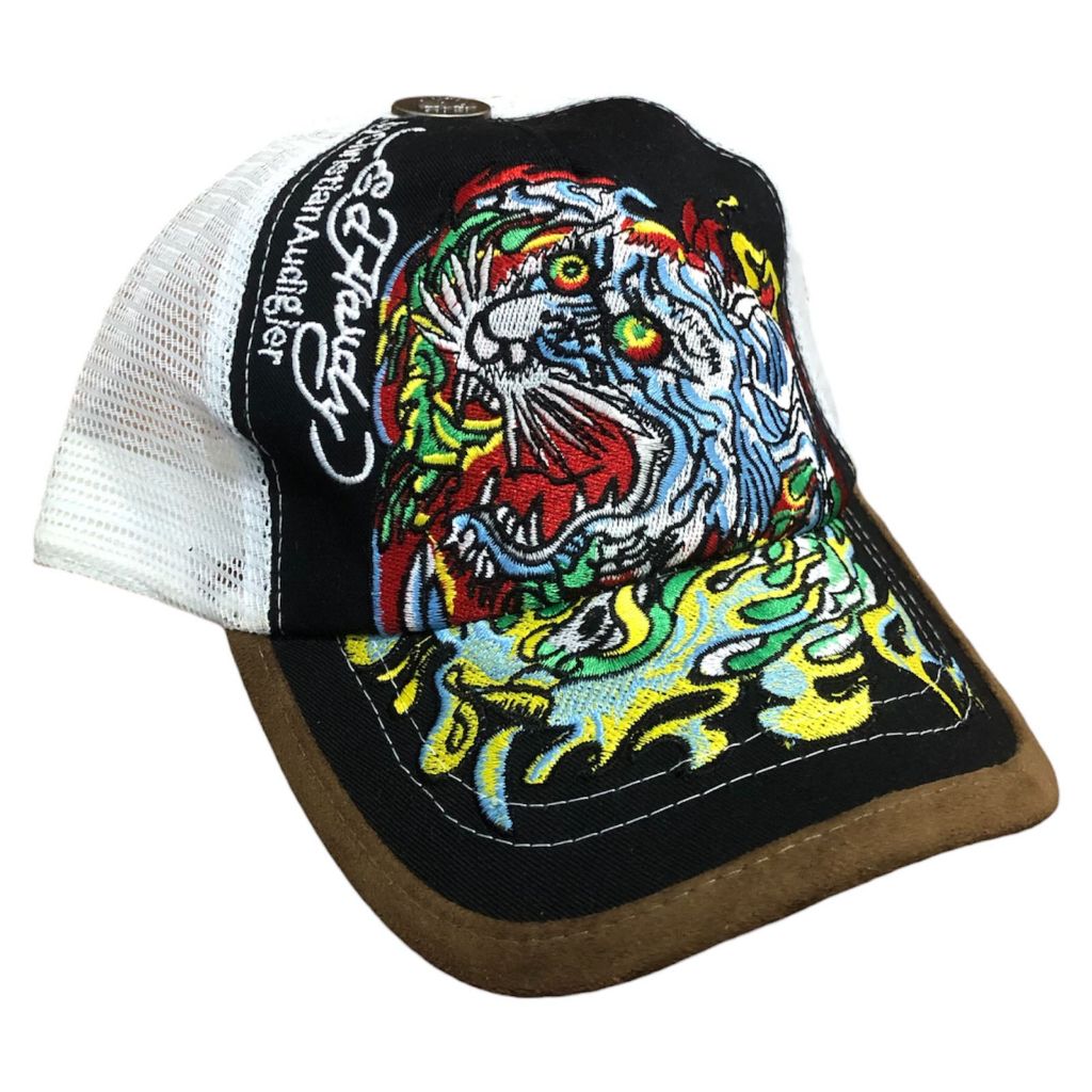 Boné Ed Hardy Bordado Aba Curva Trucker | Shopee Brasil