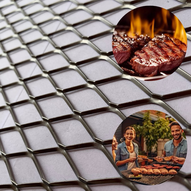 Tela Grelha Losango Aço Inox 430 - 40cm Largura x 1 Metro Losango Aço ...