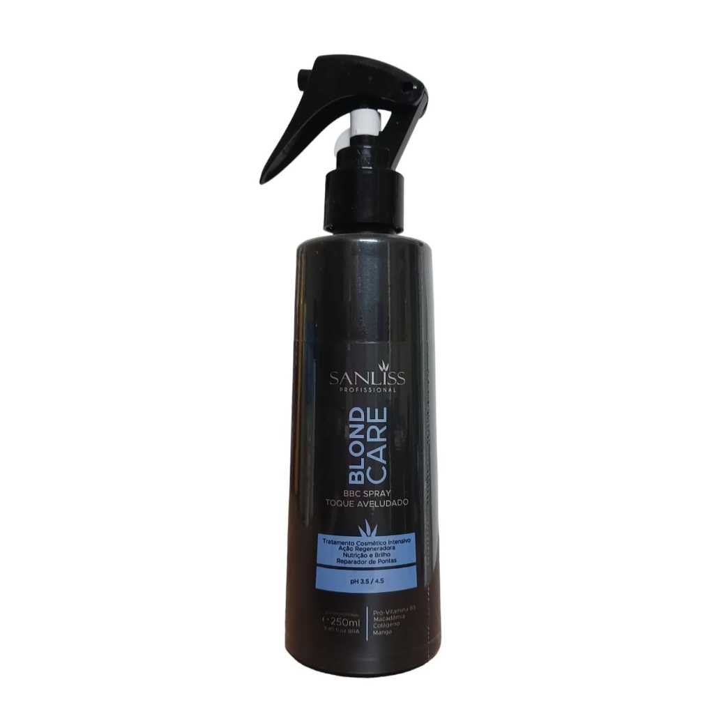 BBC Spray Toque Aveludado Blond Care Sanliss Profissional 250ml | Shopee Brasil