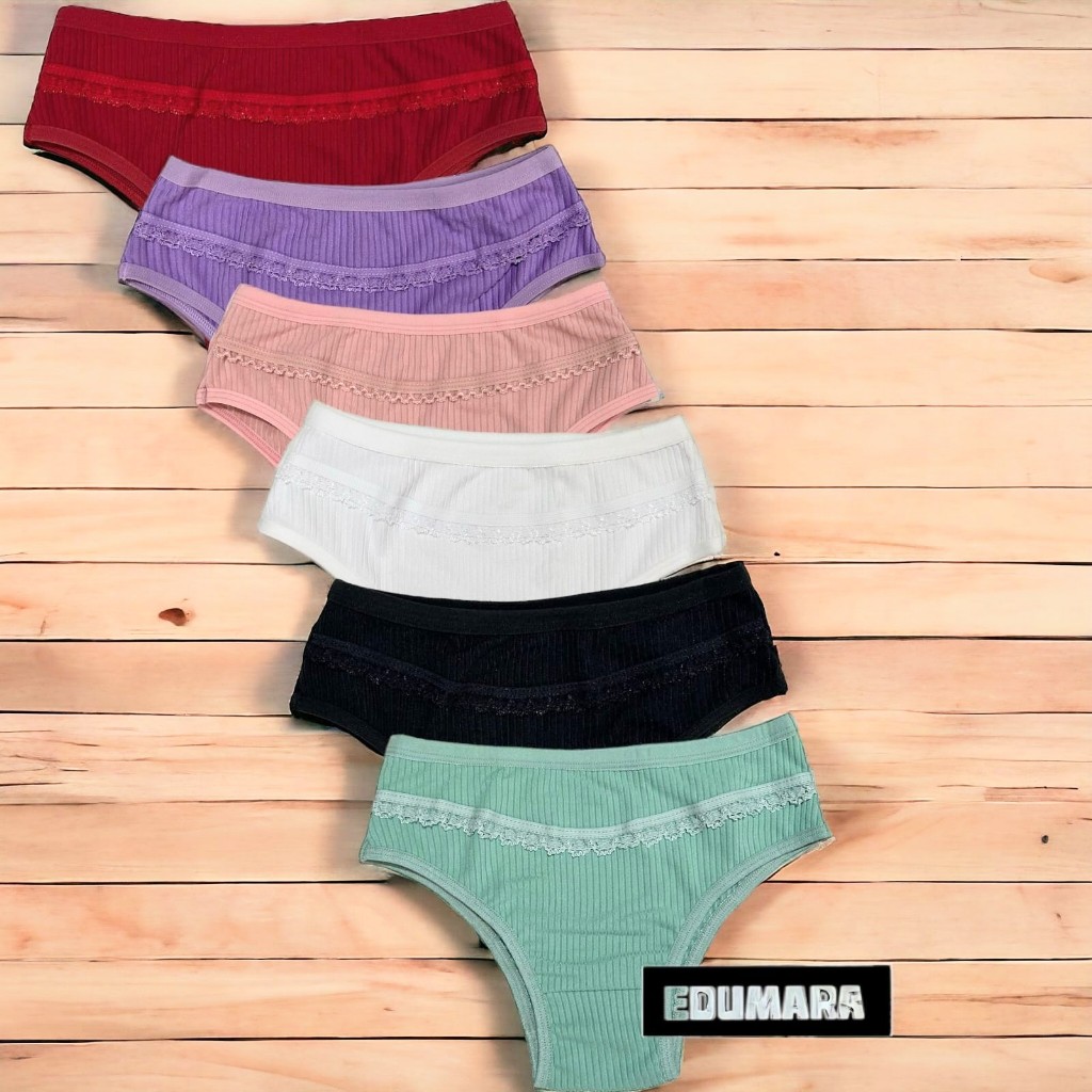 Kit 12 Calcinhas Infantis Suede Canelado Conforto Algodão Calcinha ...