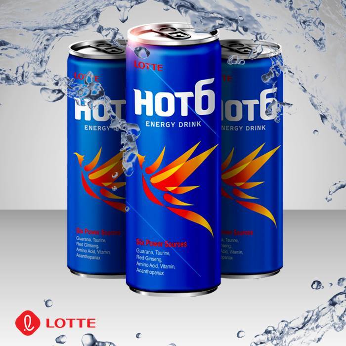 Energético Coreano Hot6 250ml (Bebida Coreana Sabor Guaraná Lotte) | Shopee Brasil