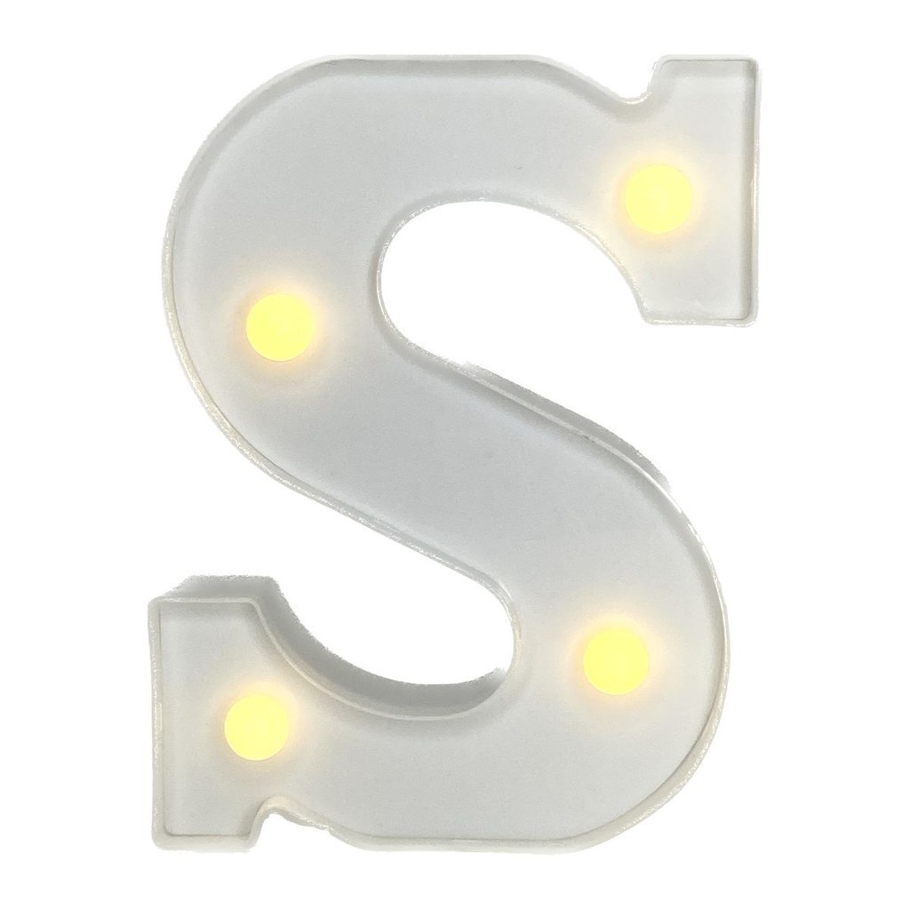 Letra Led Luminária 3D Decorativa Branco 16CM A-Z | Shopee Brasil