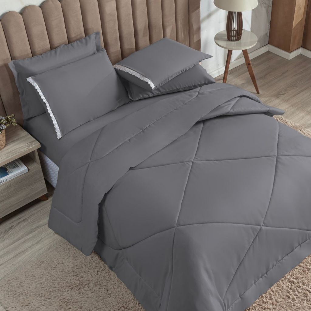 Edredom Conjunto Cama Box Dupla Face Queen Size Premium Macio | Shopee ...