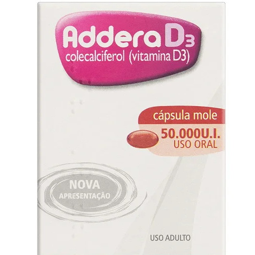Vitamina D Addera D3 50.000ui 10 Cápsulas Moles | Shopee Brasil