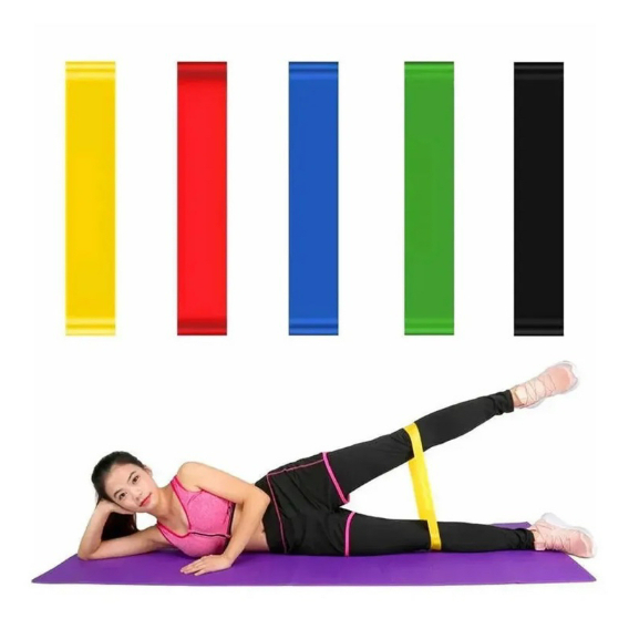 Kit 5 Mini Band Elastico Academia Fit Treino Funcional Exercício ...