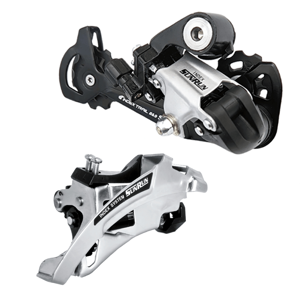 Kit Sunrun 27v Cambio Dianteiro E Traseiro Cage Grande Index 3x8 3x9v ...