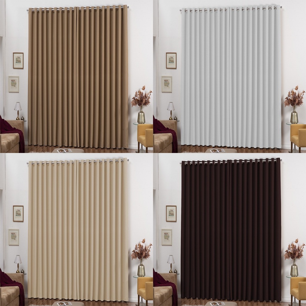 Cortina Janela Para Sala Blackout Bloqueia o Sol 2,00 x 1,70 Bonita ...
