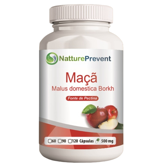 Maçã Fibra Pectina 500mg 60 / 90 / 120 Cápsulas - Suplemento Alimentar ...