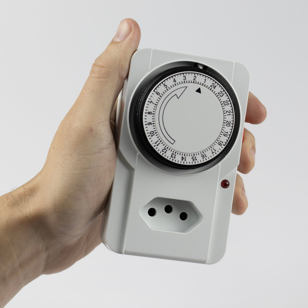 Temporizador Analógico Timer Manual Tomada Liga Desliga Energia 110v ...