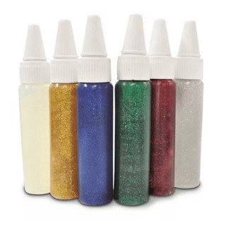 Cola Colorida C/ Glitter 25g Cx C/ 6 Cores - Leo & Leo | Shopee Brasil