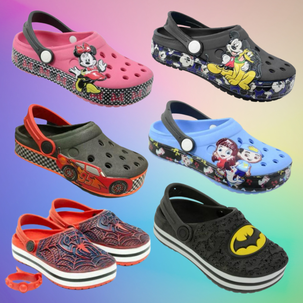 Sandália Babuche Crocs Infantil Menino Menina Personagens Confortável ...