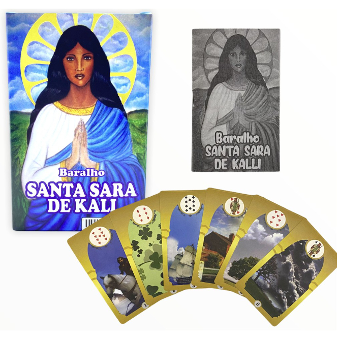 Baralho Santa Sara Lenormand 36 Cartas Tarot Tarô Cigano Manual Instruções Livreto Shopee Brasil