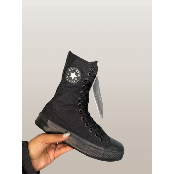 Bota Converse All Star Coturno Cano Longo Preta | Shopee Brasil