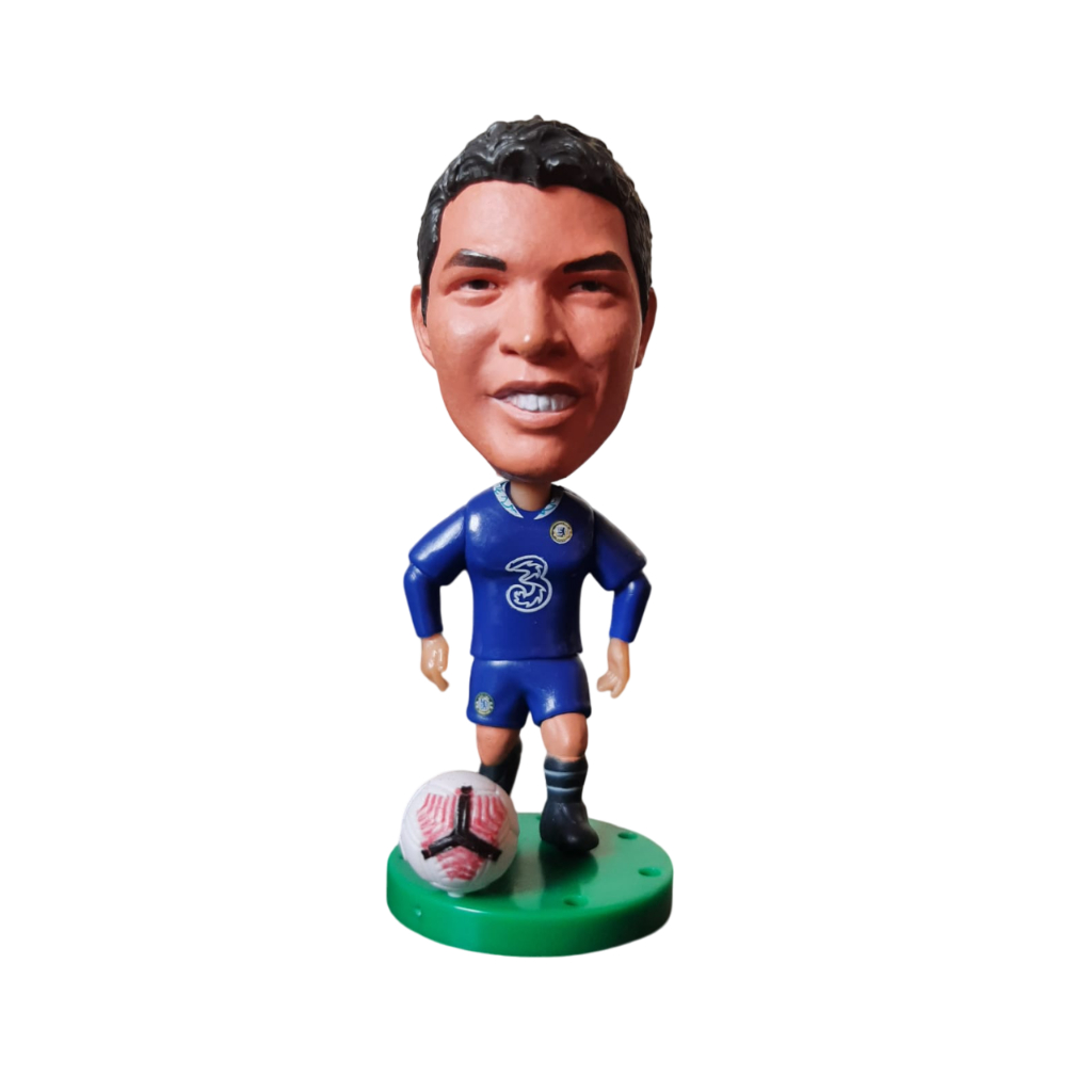 Mini Craque do Thiago Silva Chelsea Soccerwe Boneco Miniatura Jogador ...