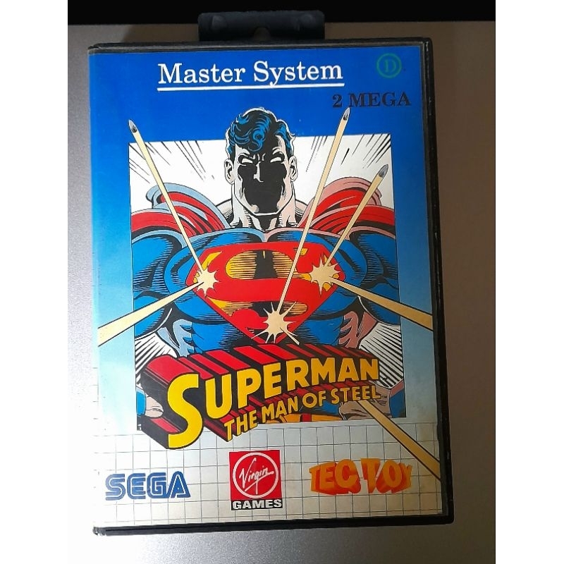 cartucho fita master system superman the man of Steel original completo ...