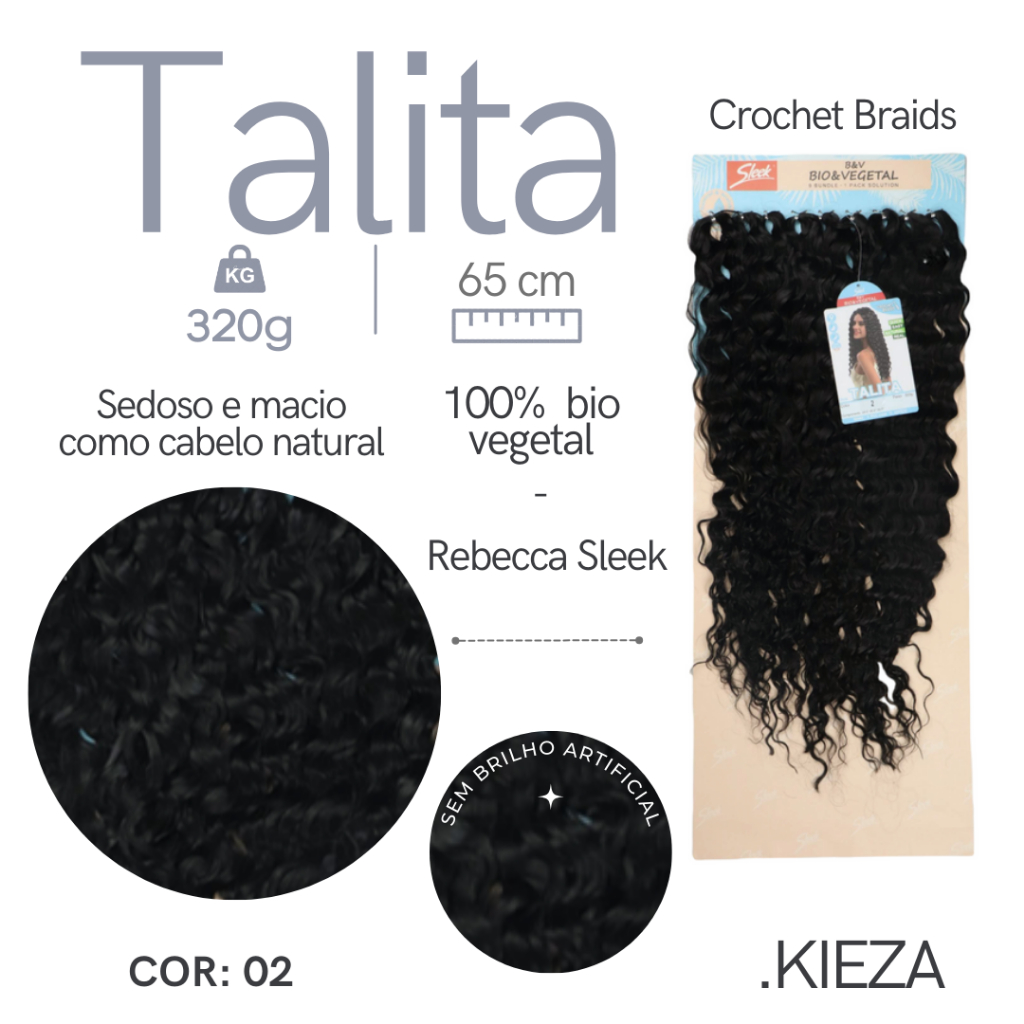 Cabelo Cacheado Bio Vegetal Para Crochet Braids Talita Rebecca Sleek ...