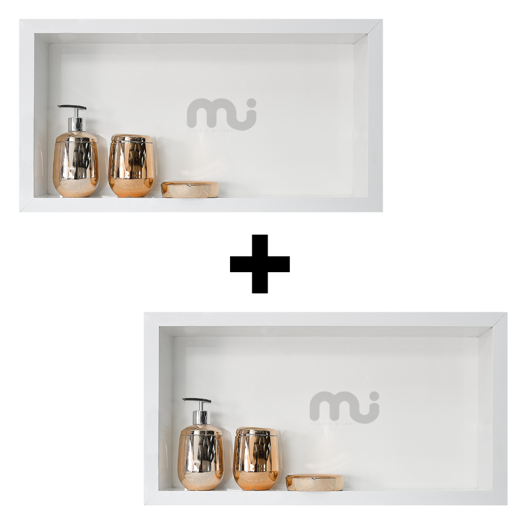 2x Unidades de Nichos Branco Com Bordas Em Alumínio Branco O Único Que ...