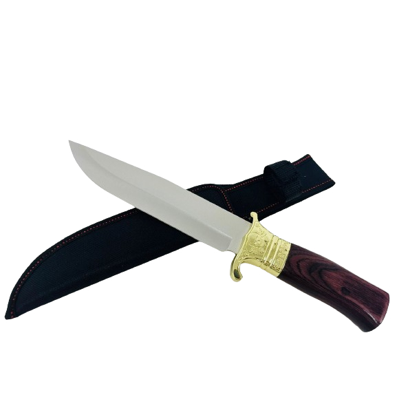 Faca Churrasco Caça e Pesca Cabo Artesanal em Madeira - 1396 | Shopee ...