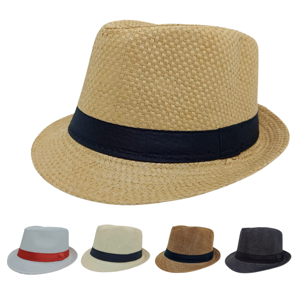 Chapéu Panama Fedora Palha Estilo Malandro Pagodeiro Masculino Umbanda ...