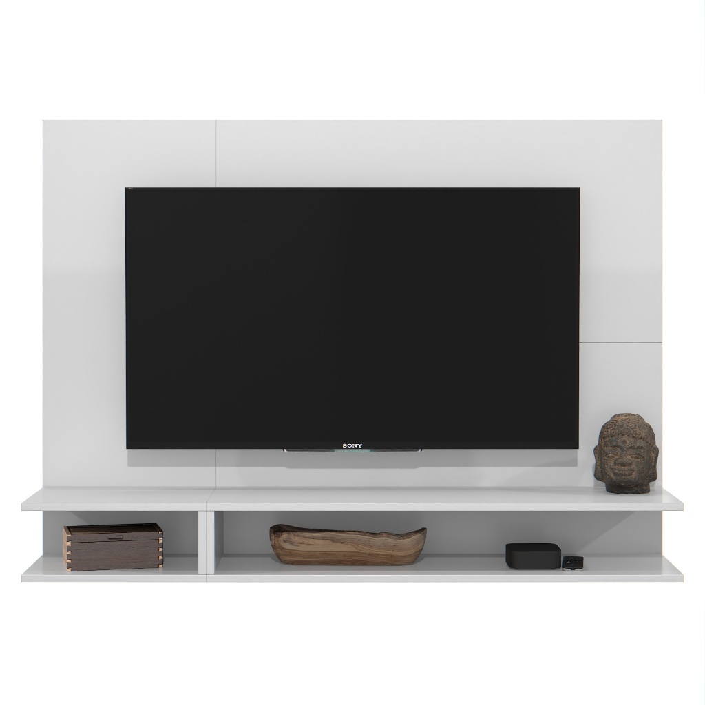 Painel Para Tv Smart 50 Polegadas Com Prateleira Nicho Quarto Sala ...