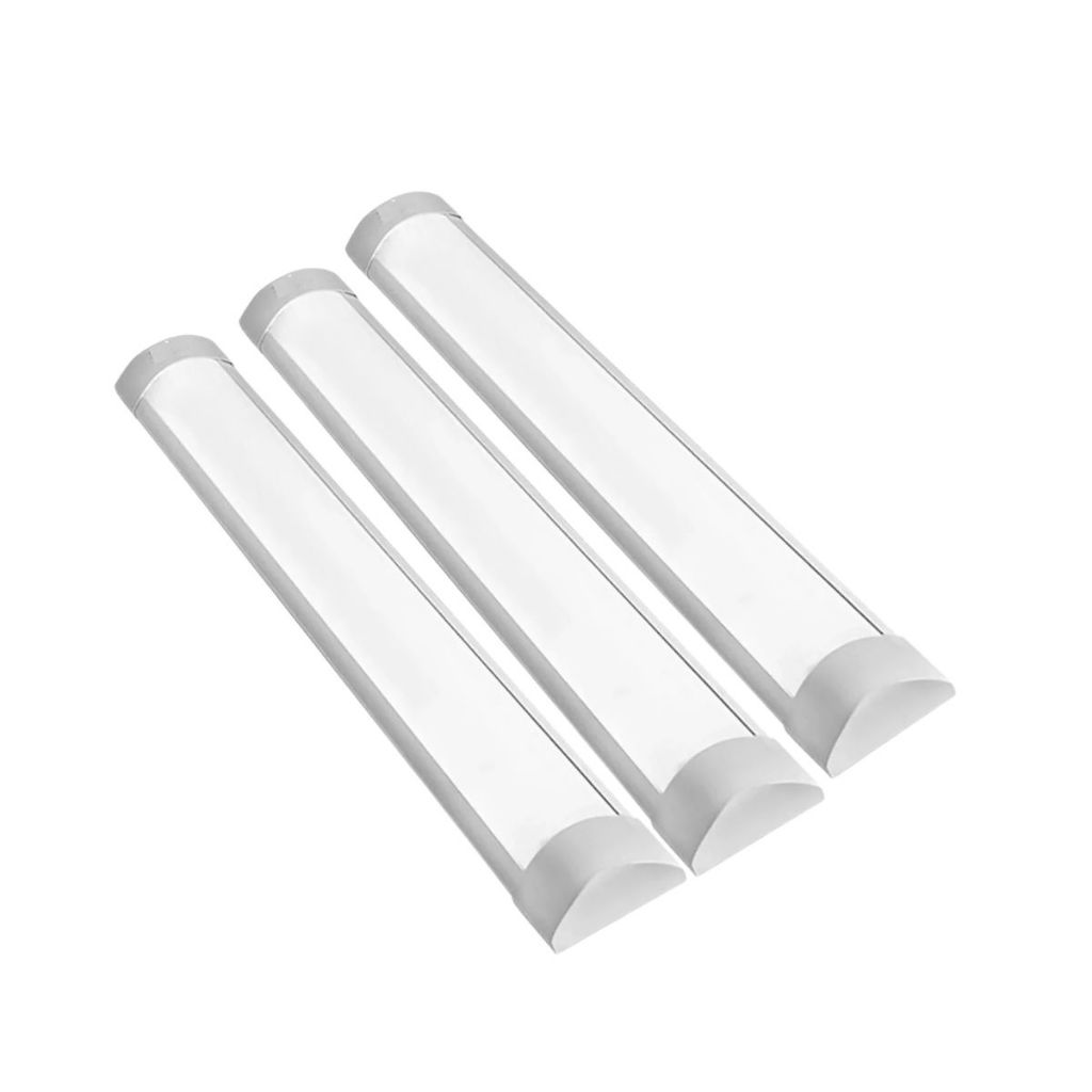 Kit 3 Luminária Led Linear K8 60cm 20w Tubular Sobrepor Slim Bivolt Branco Frio Quente 6500K ...