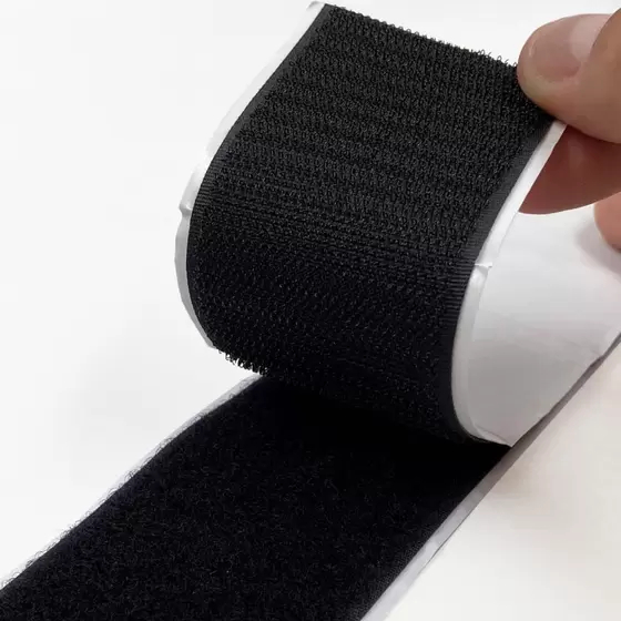 Velcro Auto Adesivo Ultra Forte Macho E Fêmea 50mm Preto e Branco ...