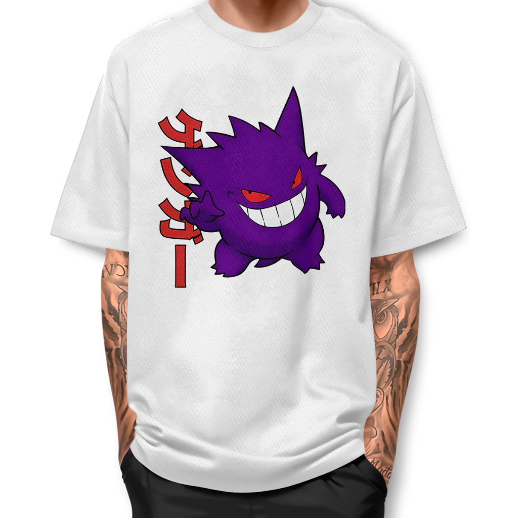 Camiseta Algodão Anime Gengar Stars Estampado Camisa Fio 30.1 | Shopee ...