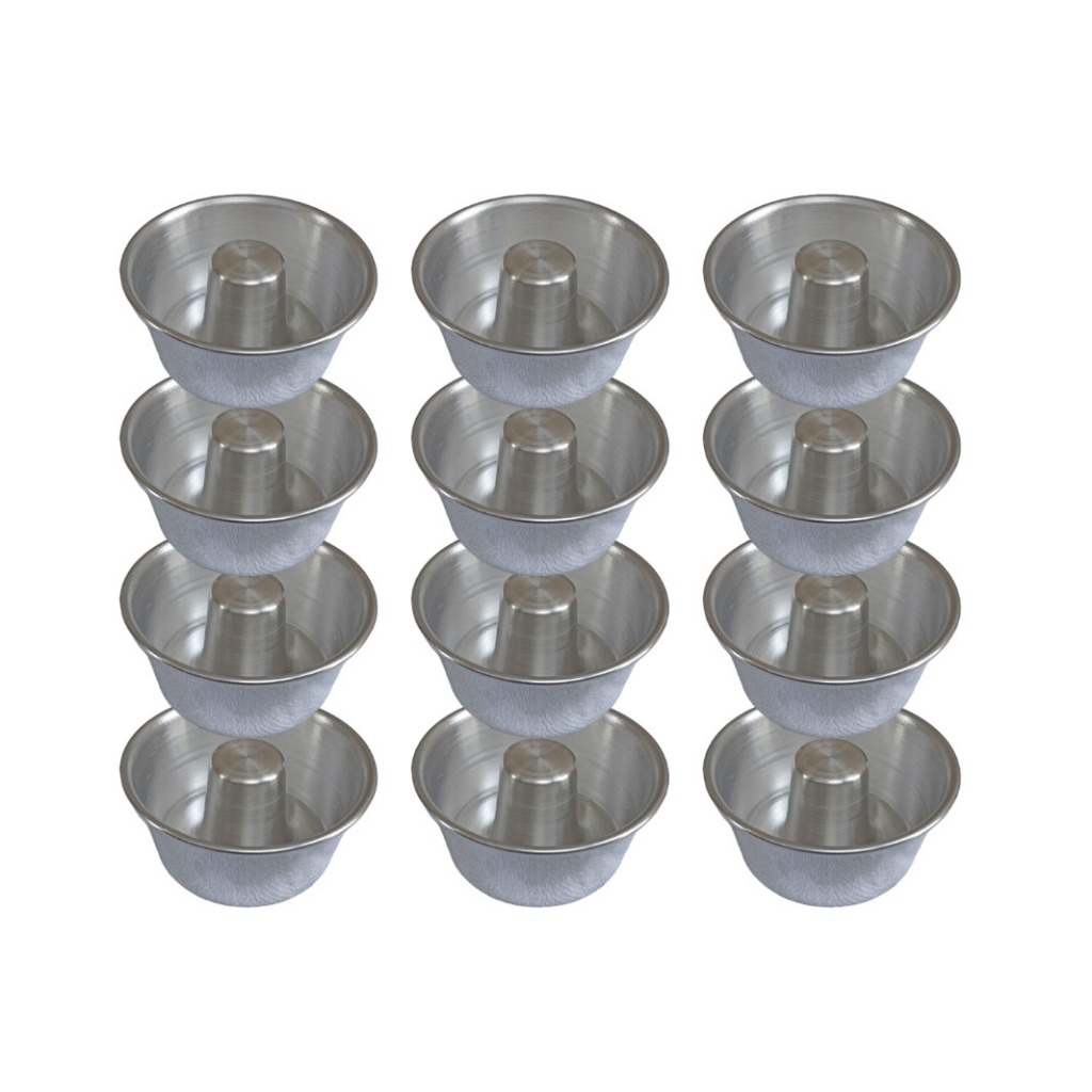 Kit 12 Mini Formas Para Pudim Bolo Vulcão 10x5 Alumínio 200ml Doces ...