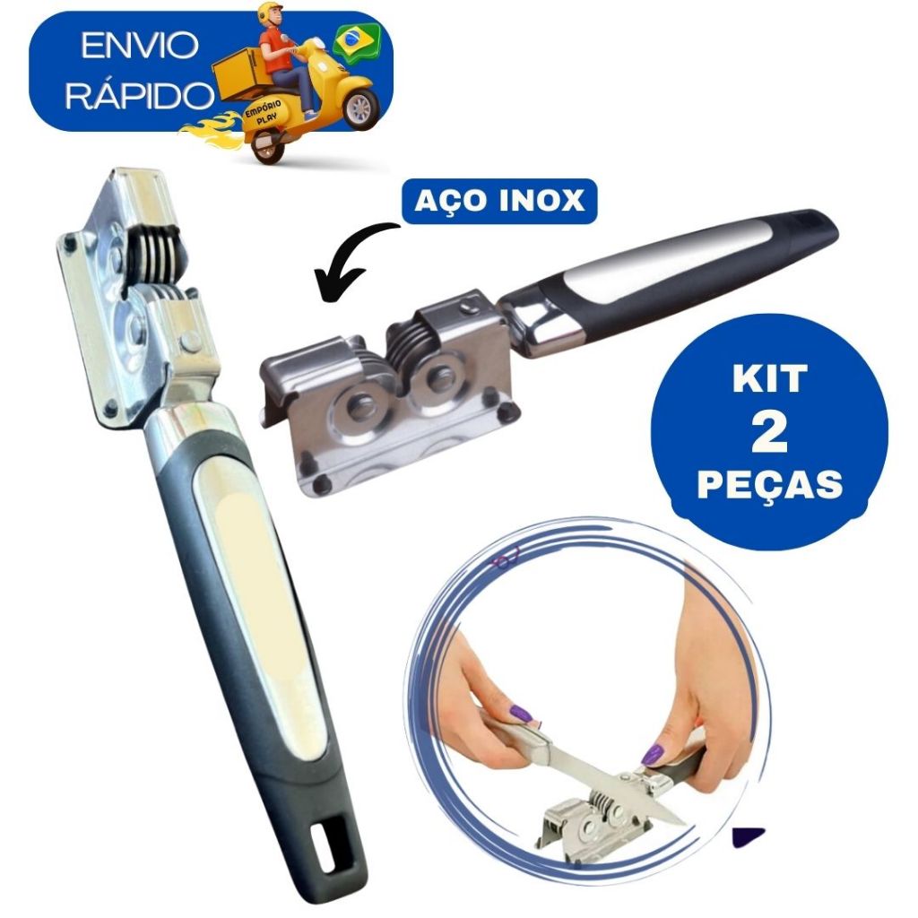 Kit 2 Amolador Afiador De Facas Facão Tesouras Canivete Em Aço Inox Com ...