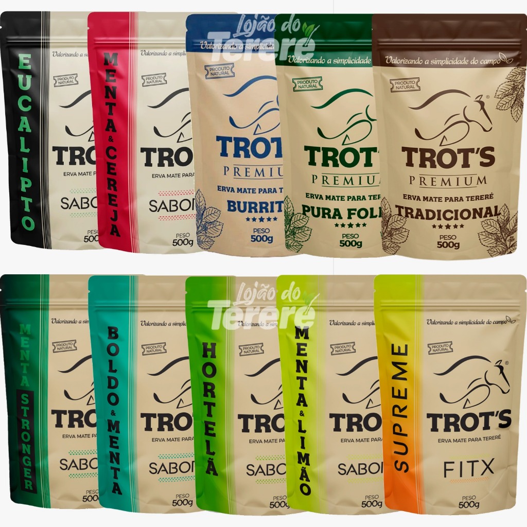 Trots Premium Erva Mate Terere Diversos Sabores 500g | Shopee Brasil