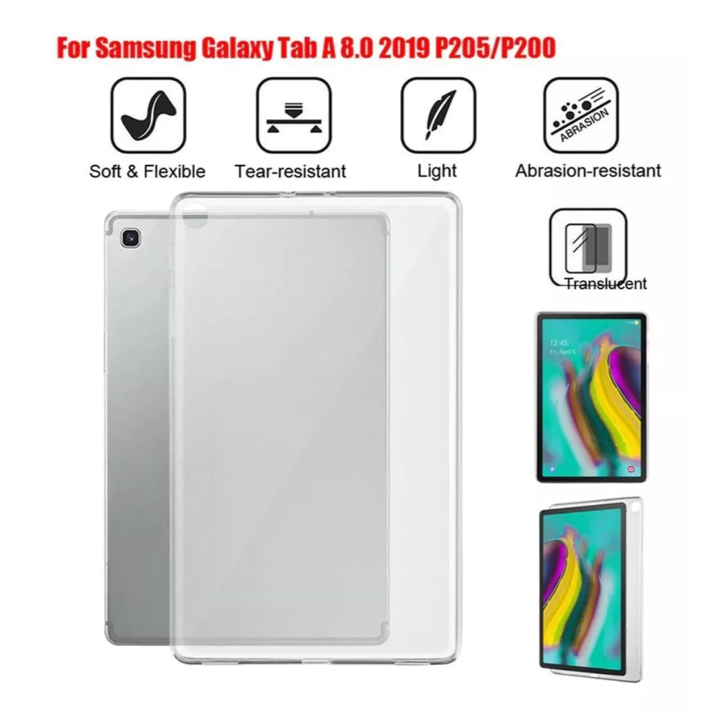 Capa Protetora Silicone Transparente Tablet Samsung Galaxy Tab A8 S-Pen ...