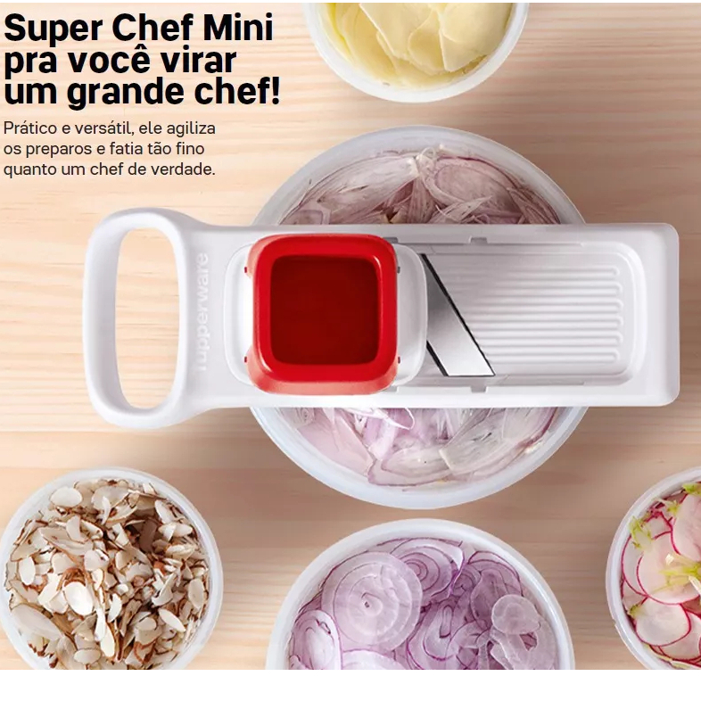Tupperware - Cortador Fatiador Super Chef Mini Speedy Mando | Shopee Brasil