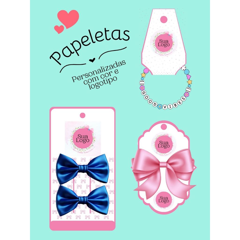 Kit Papeleta Personalizada com as Cores da sua Marca e Logotipo ...