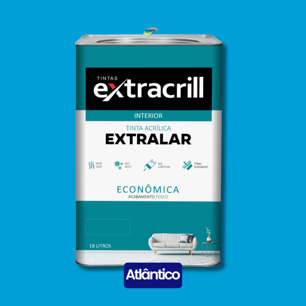 Tinta Acrílica Extracrill Extralar 18L Atlantico | Shopee Brasil