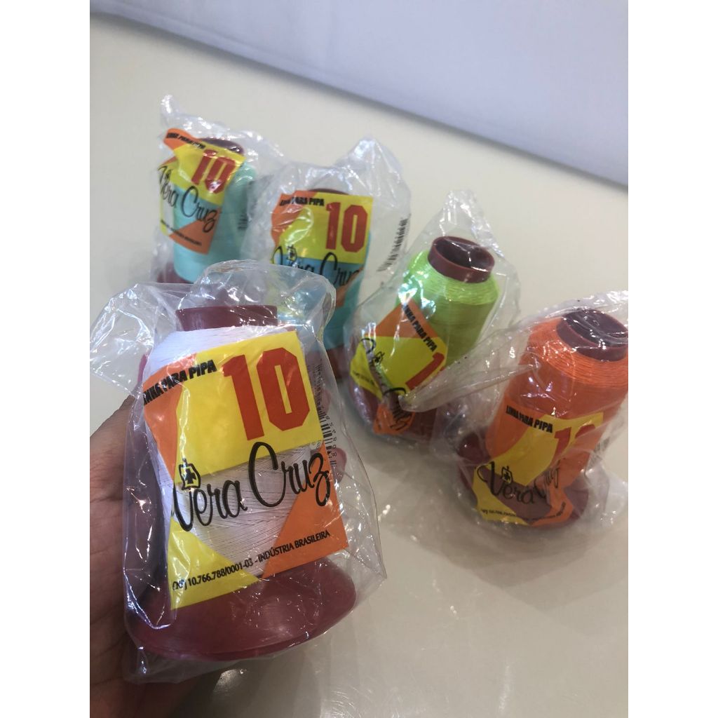 Linha Vera Cruz de 500 Jardas Para Pipas, Peixinho, Raia, Flechinhas ...