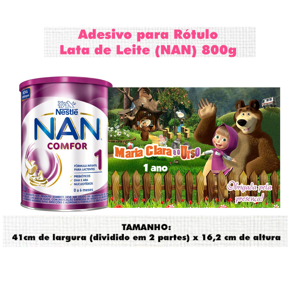 30 Rótulos para 30 Latas de Leite 800g NAN - adesivos personalizados em ...