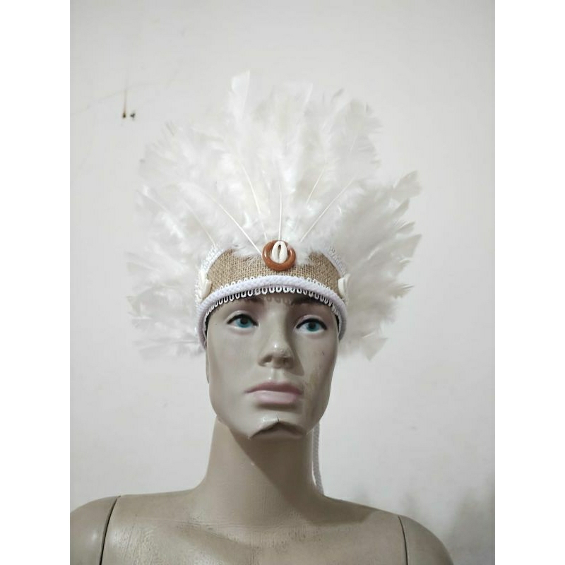 Penacho Caboclo Umbanda e Candomblé Branco | Shopee Brasil