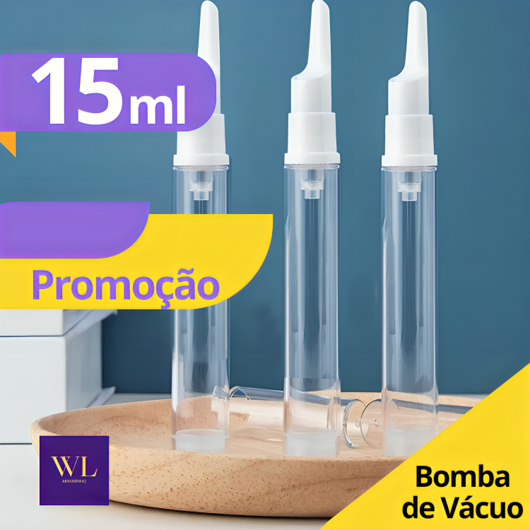 Kit 3 Unidades 15ml Embalagem Dispenser Hidratante Transparente Pump