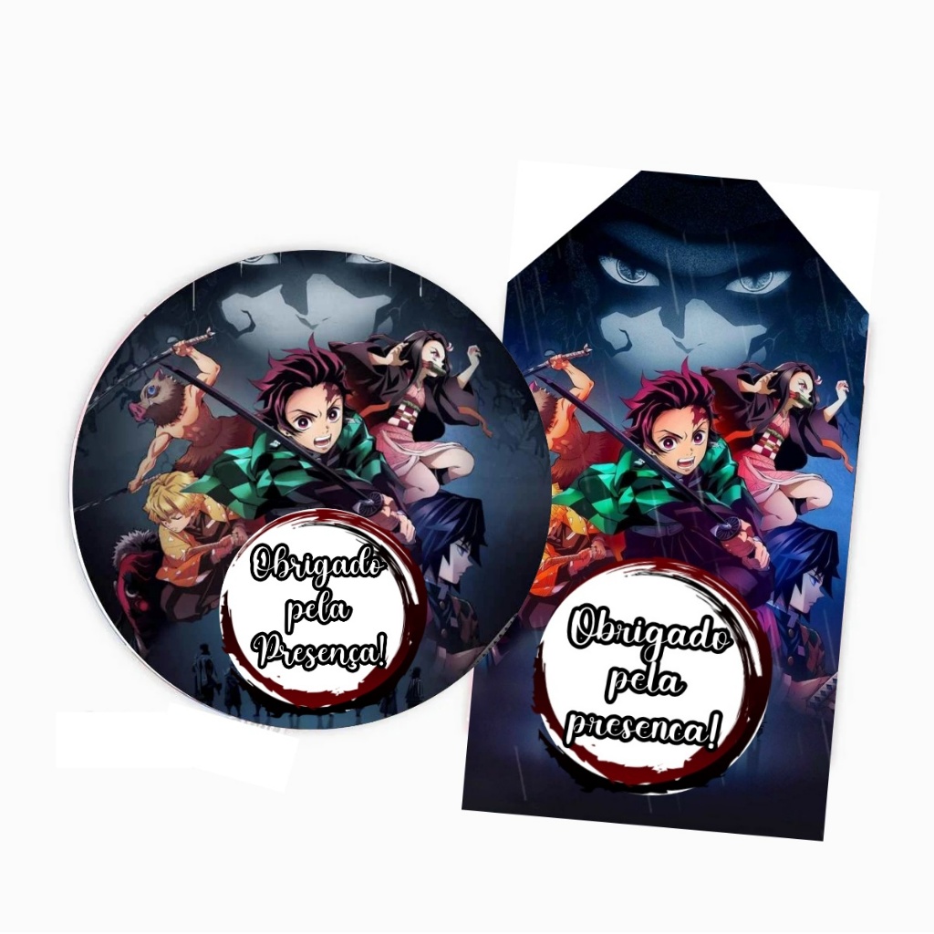 Tag de Agradecimento Demon Slayer/Kimetsu no Yaiba | Shopee Brasil