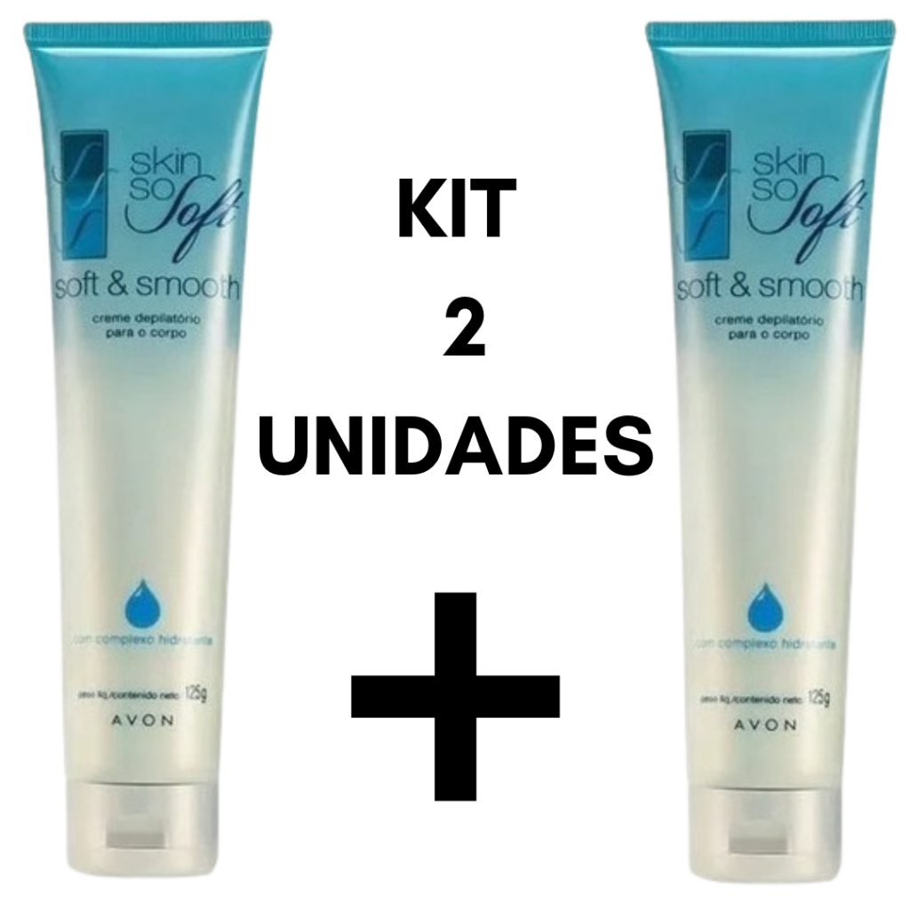Kit Creme Depilatório Para o Corpo Skin So Soft Avon 125g 2 Unidades ...
